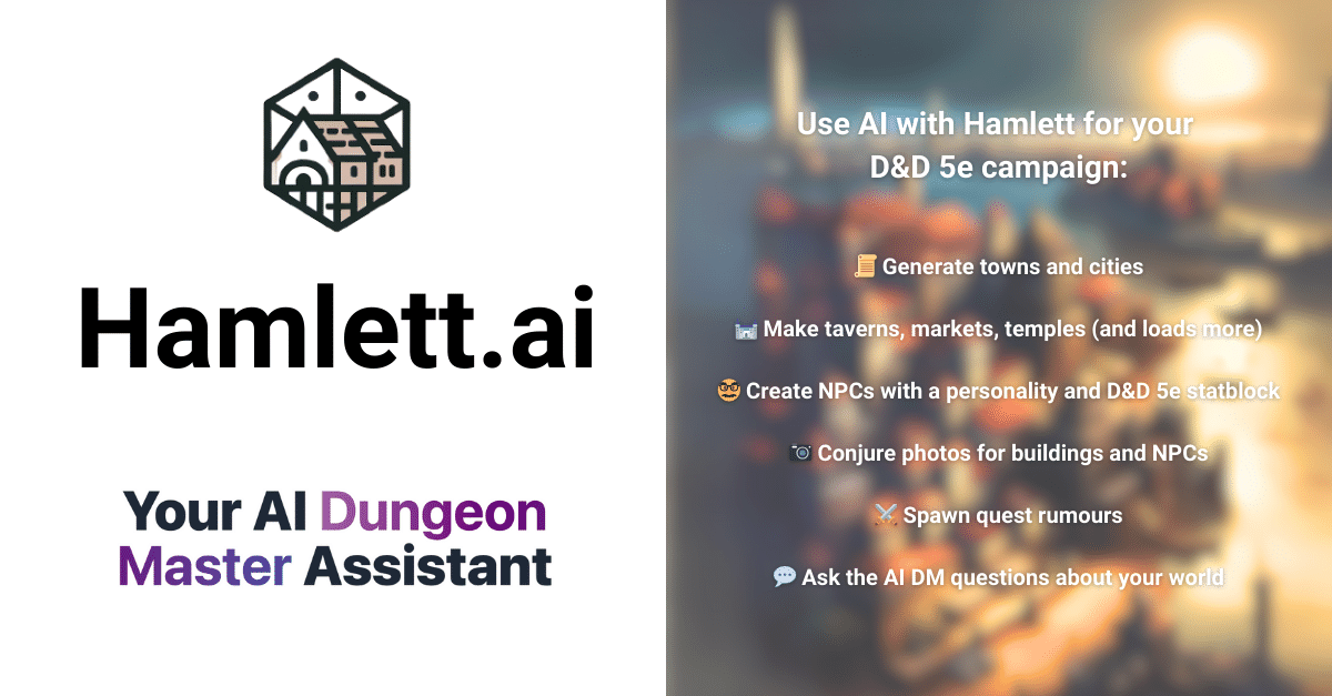 Hamlett - Your AI Dungeon Master assistant for D&D 5e